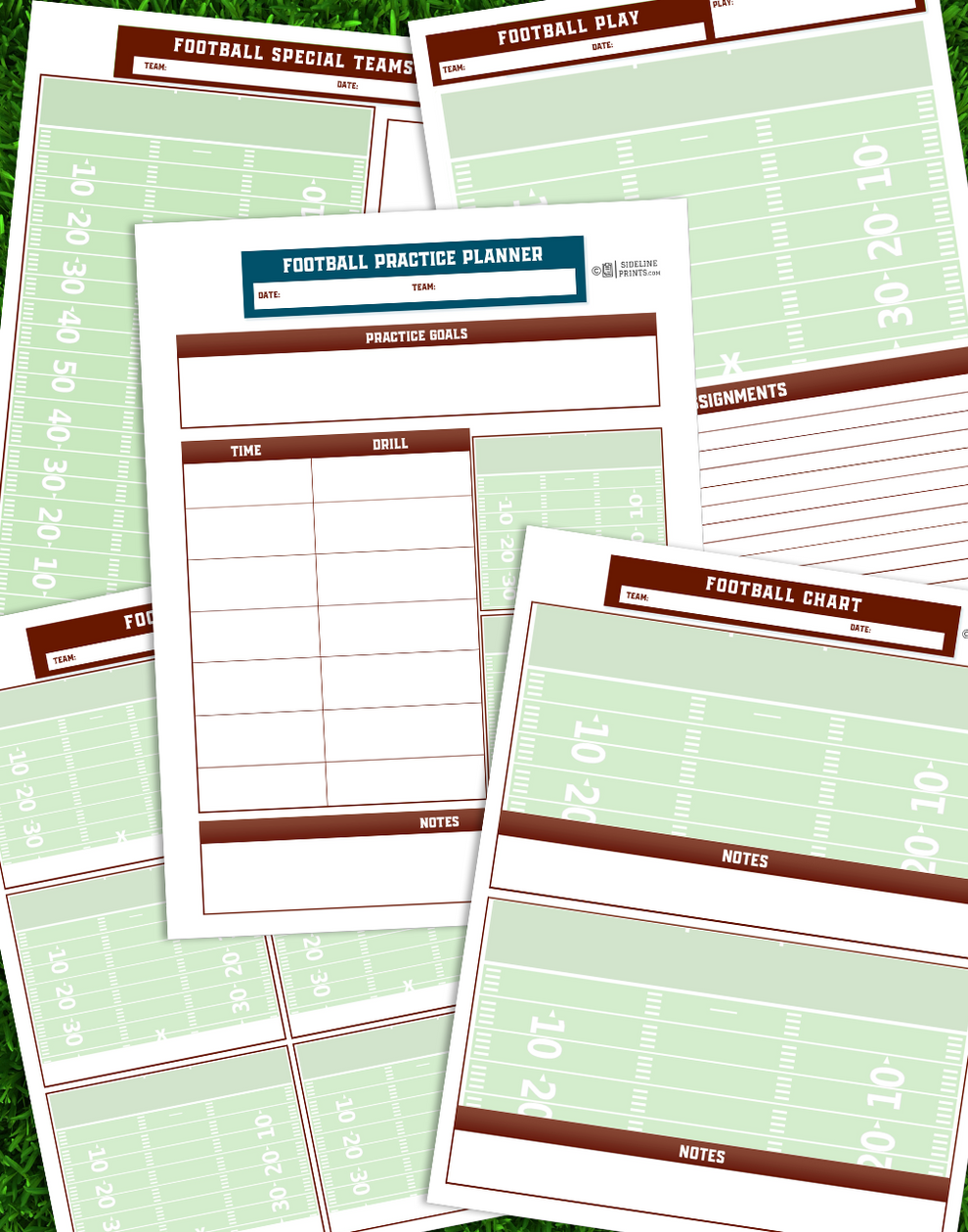 Football Template Bundle – Sideline Prints