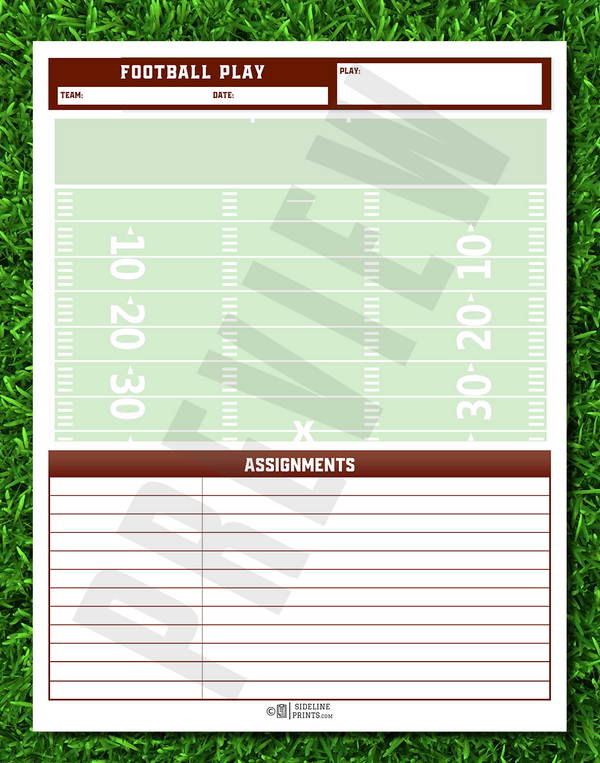 Play Chart Notepad – Sideline Prints