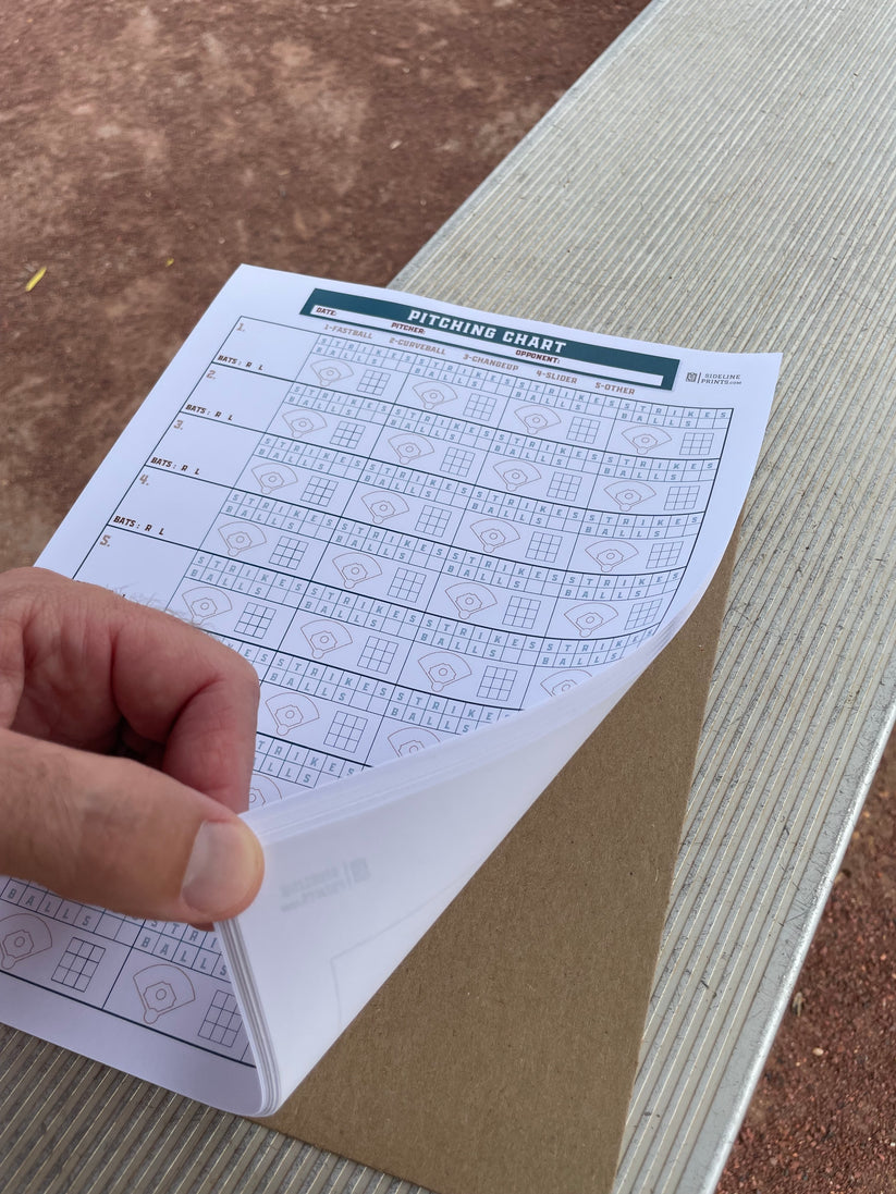 Pitching Chart Notepad – Sideline Prints