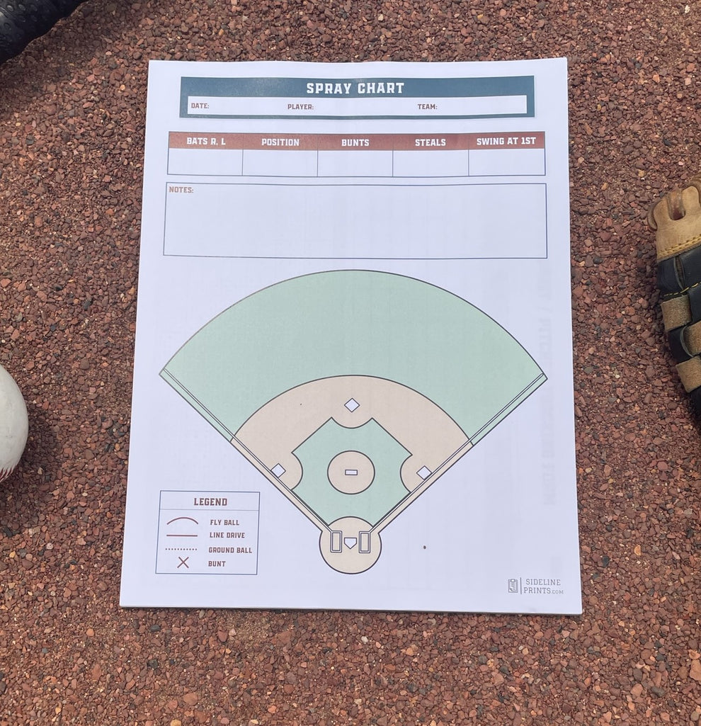 Simple Spray Chart Notepad – Sideline Prints