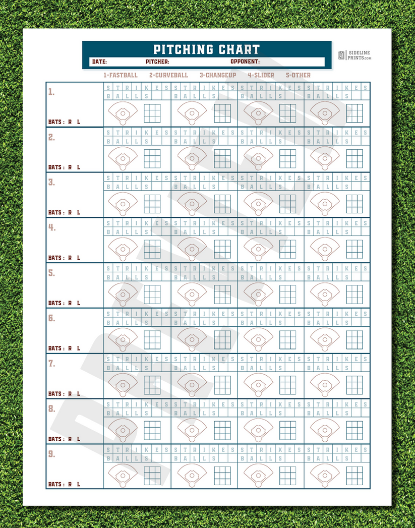 Pitching Chart Template – Sideline Prints