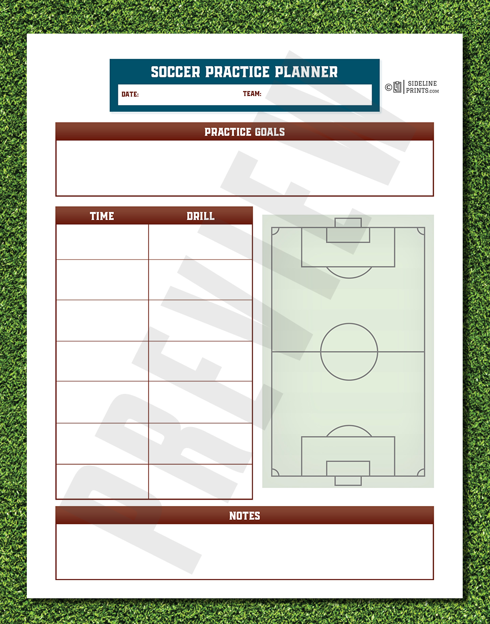 Practice Planner Template – Sideline Prints